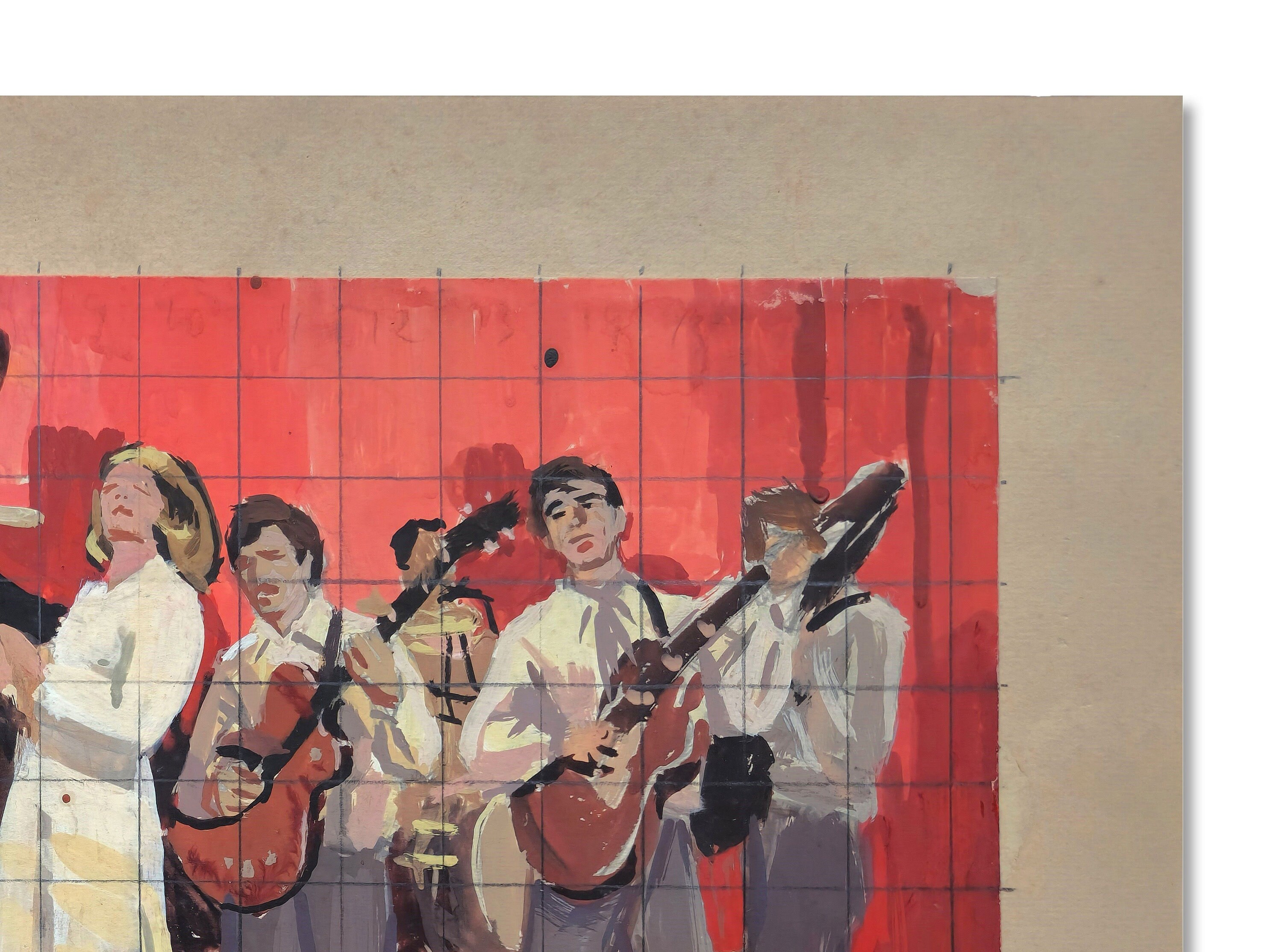 Original Vintage Genre Oil Painting Ukrainian Traditional Soviet Art ...