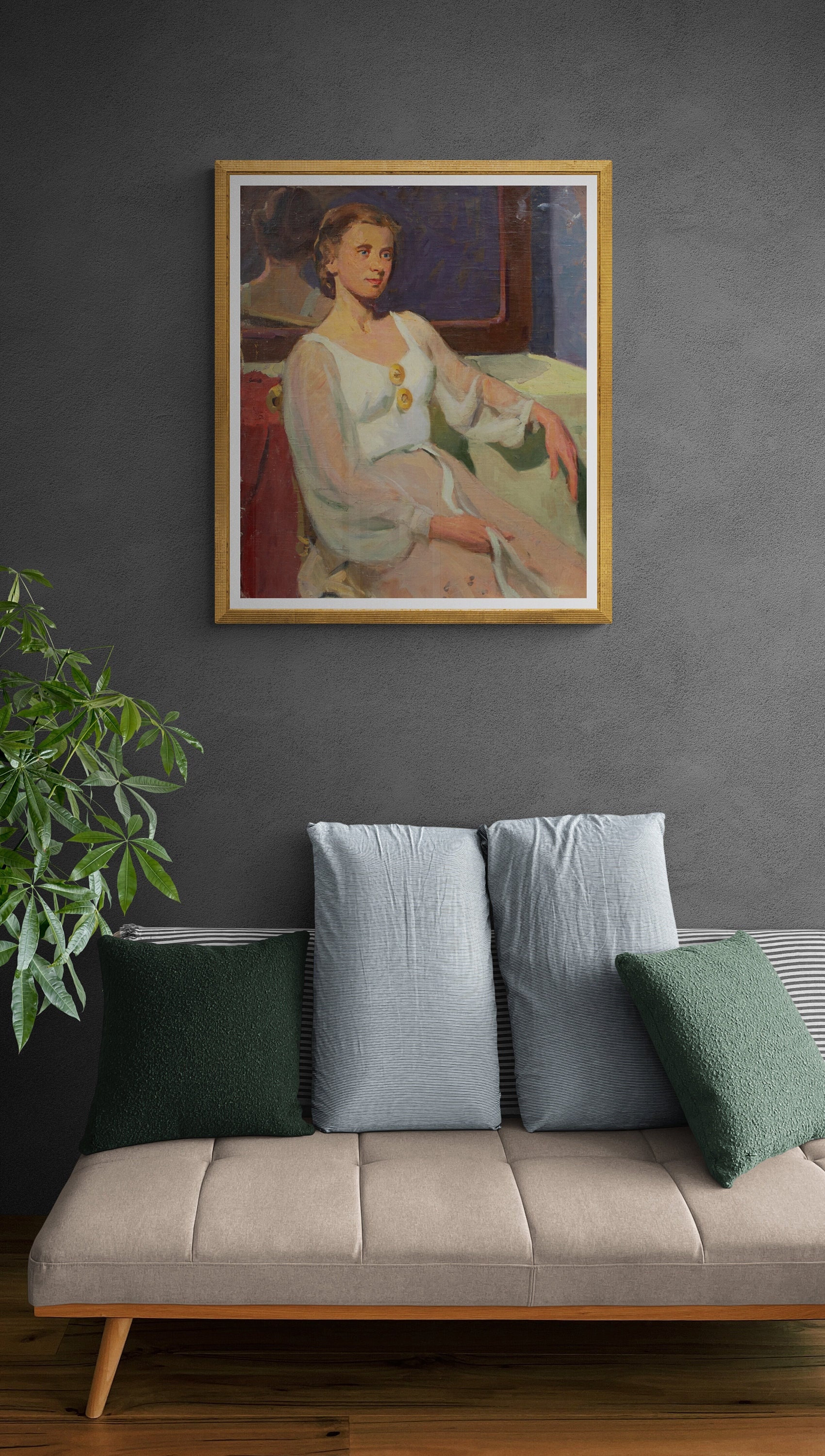 Vintage Woman Portrait | Oil Painting by Petro Volsky | Ukrainian ...