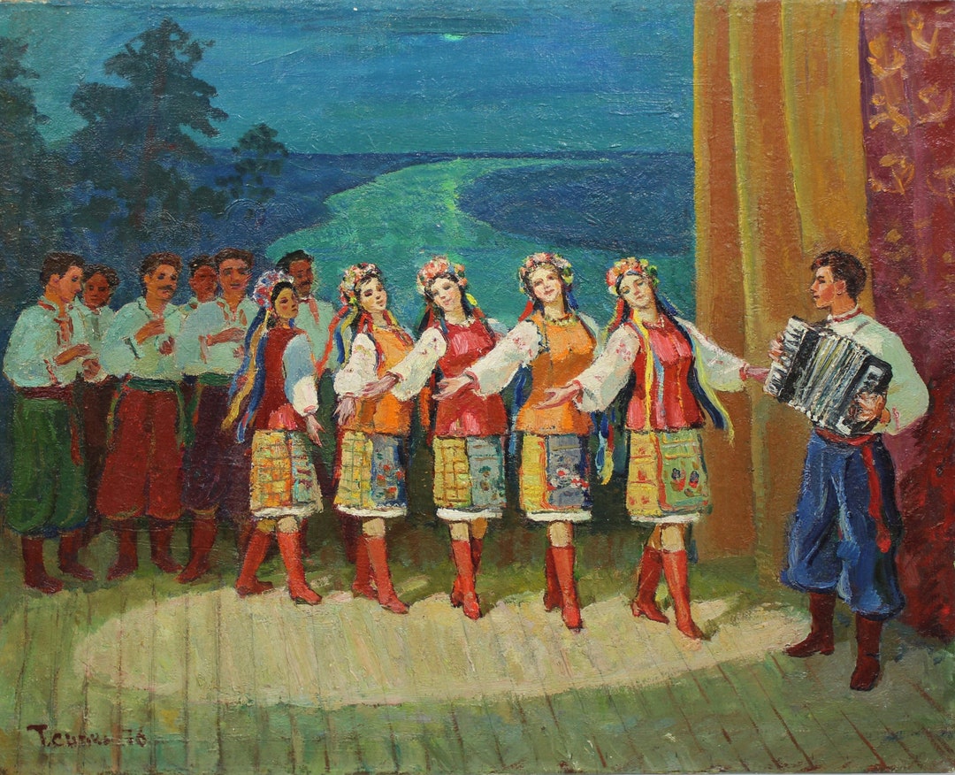 ORIGINAL GENRE ARTWORK Oil on Canvas Vintage Painting by - Etsy