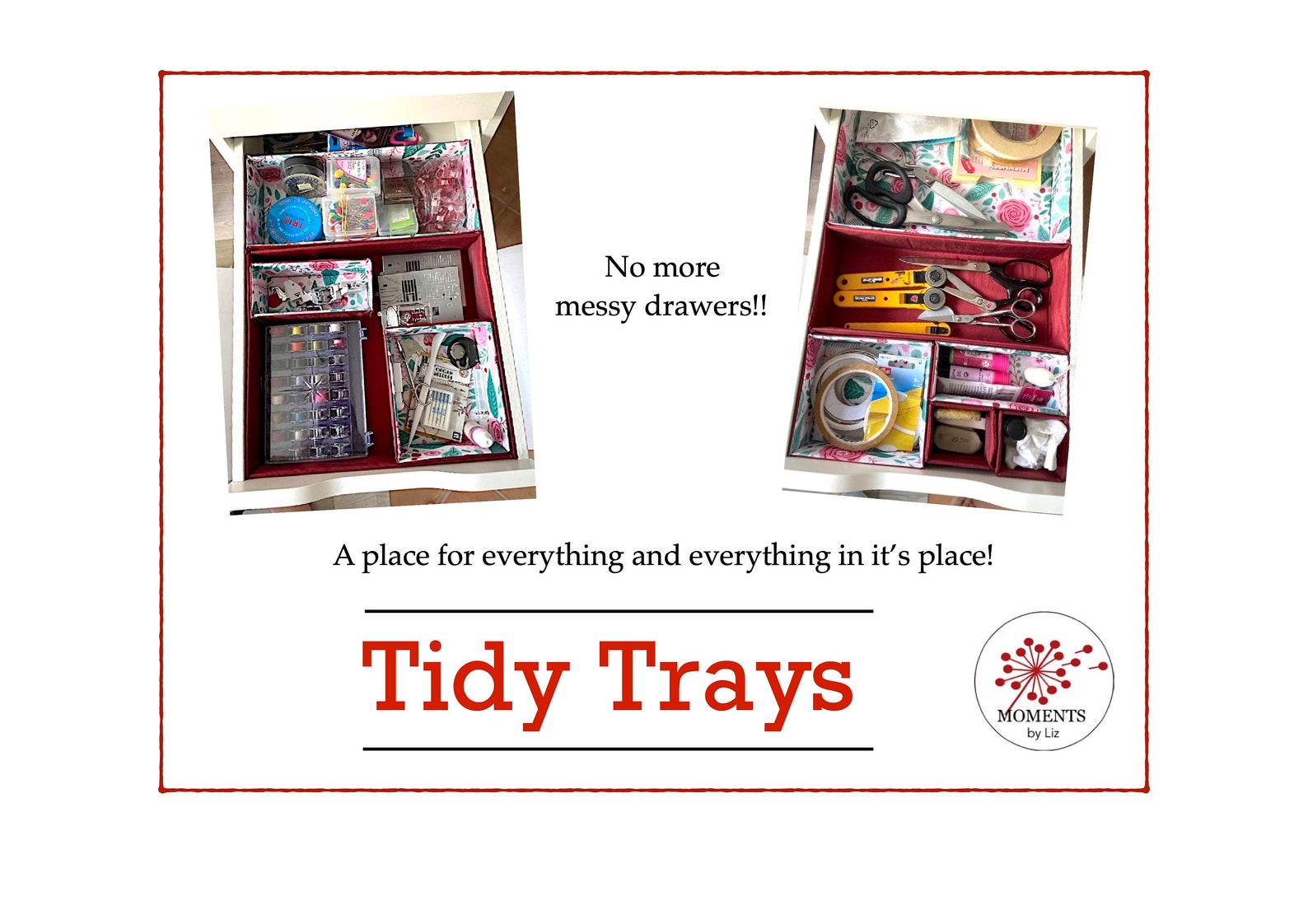 Tidy Trays PDF Sewing Pattern ENGLISH - Etsy UK