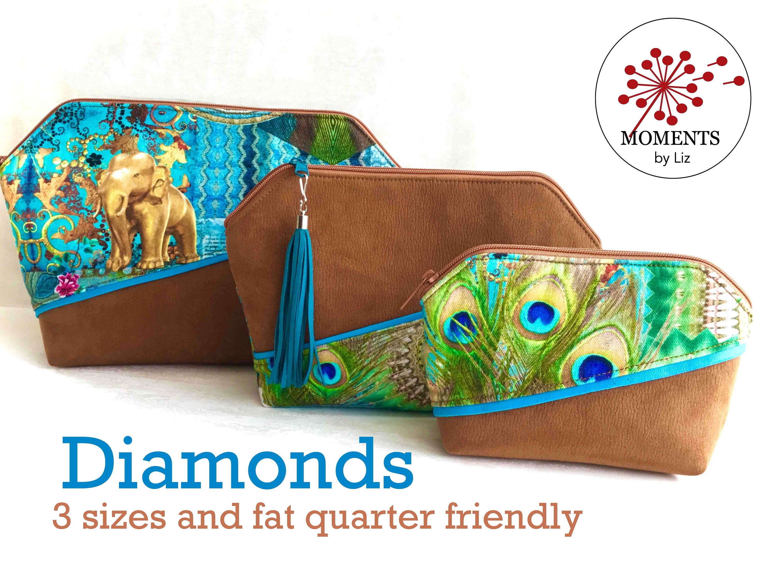 DIAMONDS Pouches PDF Sewing Pattern ENGLISH | Etsy