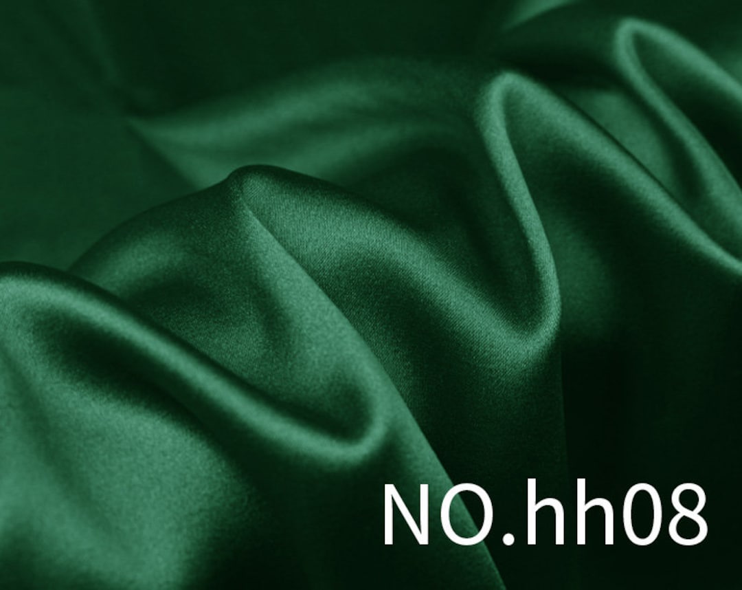 100% Silk Dark Green Color 30mm Silk Satin Fabric Silk - Etsy