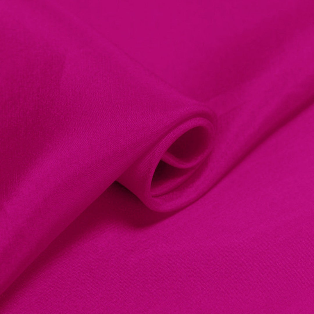 100% Pure Silk 8mm Silk Habotai Fabric Hot Pink Color 114cm Width ...
