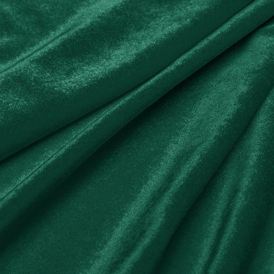 Tela de terciopelo de seda verde oscuro seda de lujo para | Etsy