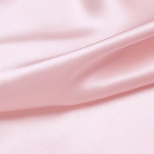 Baby Pink Silk Satin Fabric, 30mm Charmeuse, Bridal Sewing by the Yard ...
