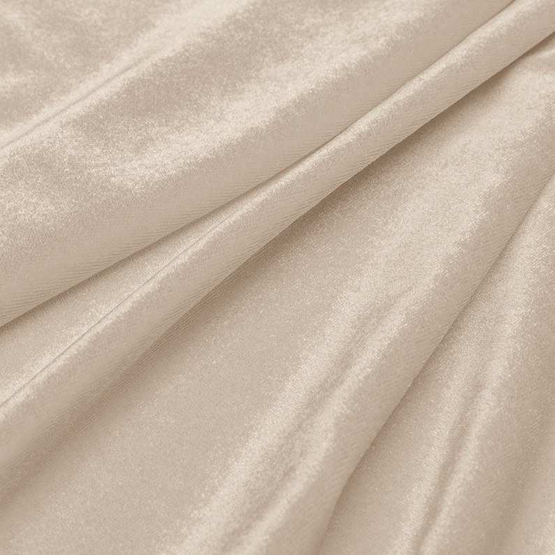 Champagne Color Silk Velvet Fabric Luxury Silk for Skirt, Dress, High ...