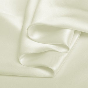 Ivory Silk Fabric 19mm Silk Satin Fabric 19mm Silk Charmeuse Silk ...