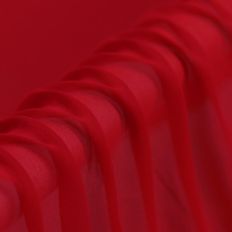 100% Silk 10mm Silk Georgette Fabric Red Color 140cm Width for - Etsy