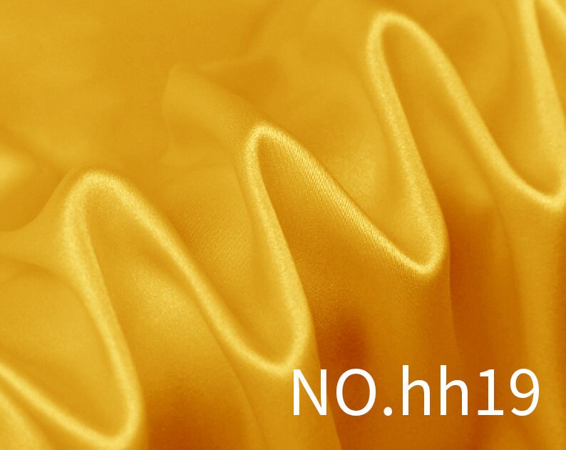 100% bright yellow silk fabric 30mm silk satin fabric silk | Etsy