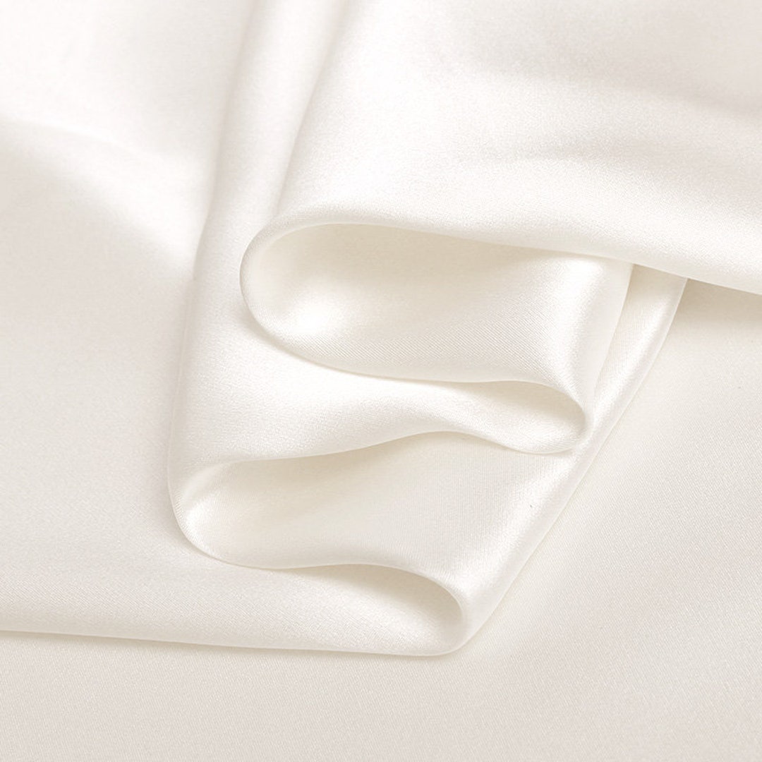 100% Silk Ivory White Silk 30mm Silk Satin Fabric Silk Charmeuse for ...