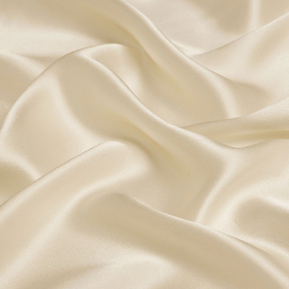Champagne Color 22mm Silk Satin Fabric for Dress, Pillowcases, Pajamas ...