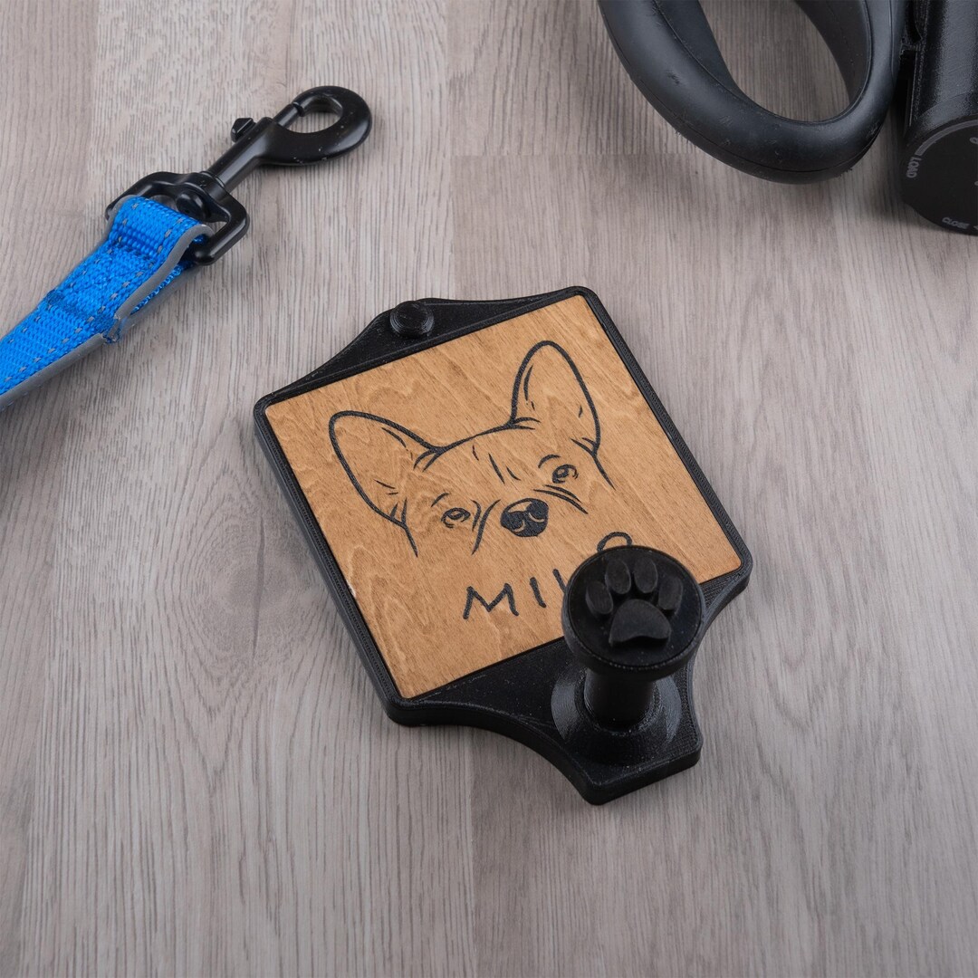 Personalized Dog Leash Holder, Engraved Leash Holder for Wall, Gift for ...