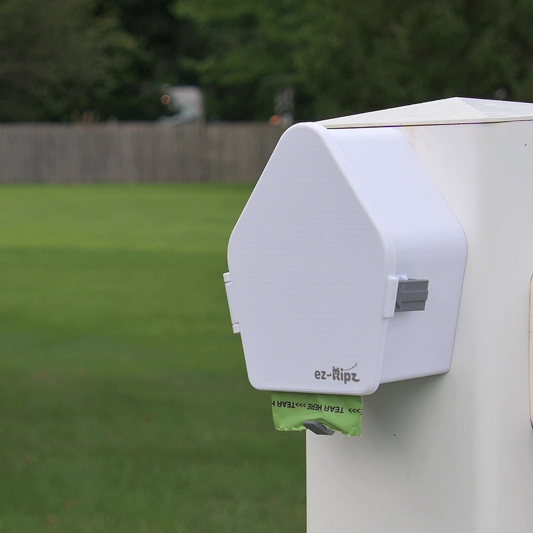 Ez-ripz Poop Bag Dispenser White Wall Mounted With 3 Rolls - Etsy