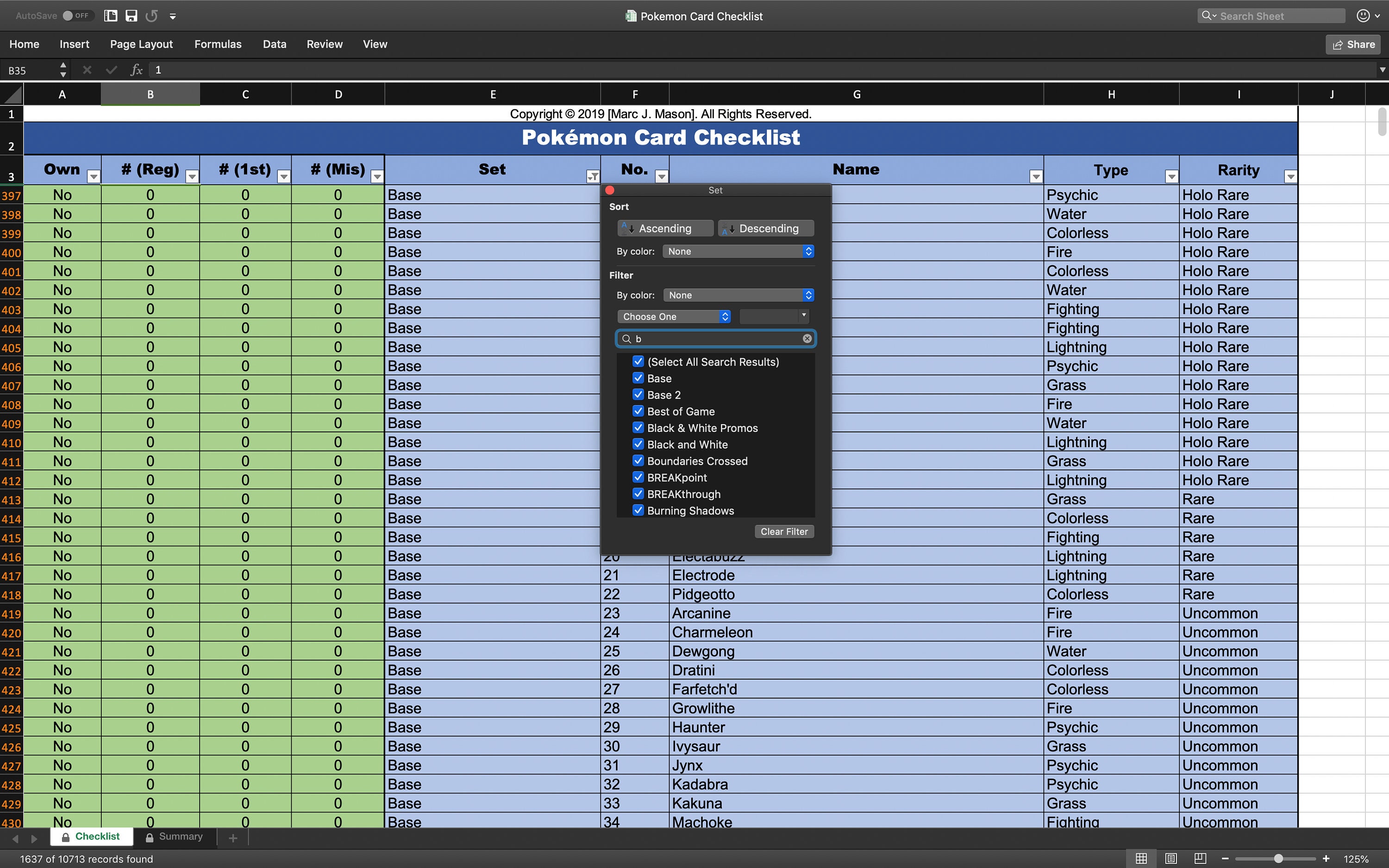 Ultimate Pokémon Trading Card Game Checklist (2023) - Etsy