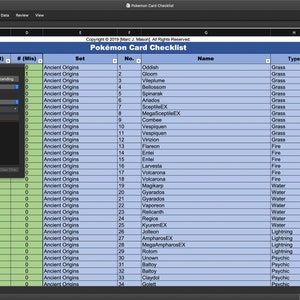Ultimate Pokémon Trading Card Game Checklist (2023) - Etsy