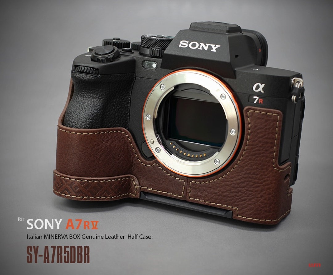 LIM'S Genuine Leather Camera Half Case & Dovetail Plate for Sony A7R V ...