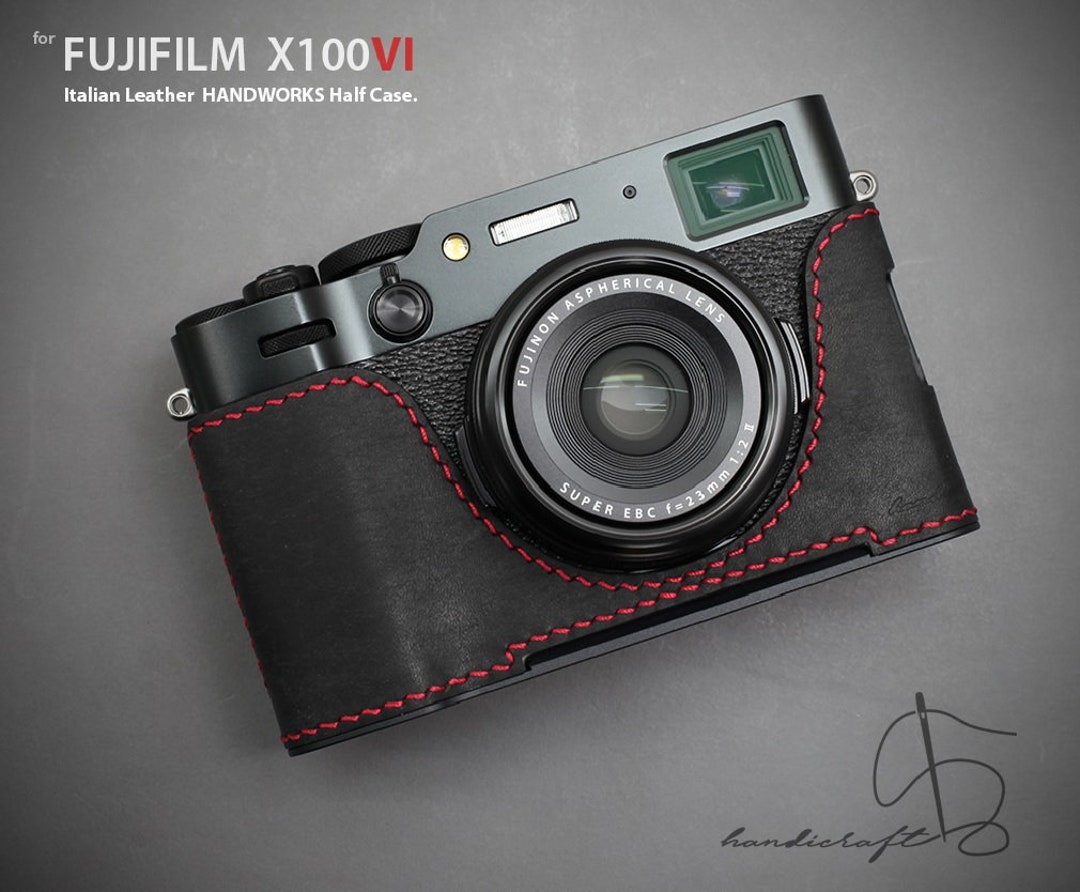 LIM'S Handmade Genuine Leather Camera Half Case Dovetail Plate for Fuji ...