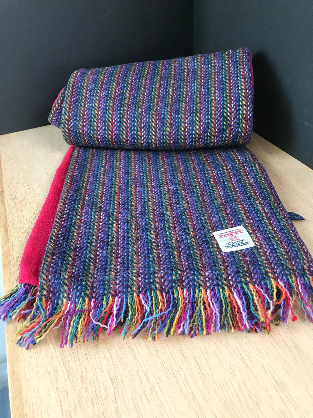 Harris Tweed Lined Scarf - Etsy