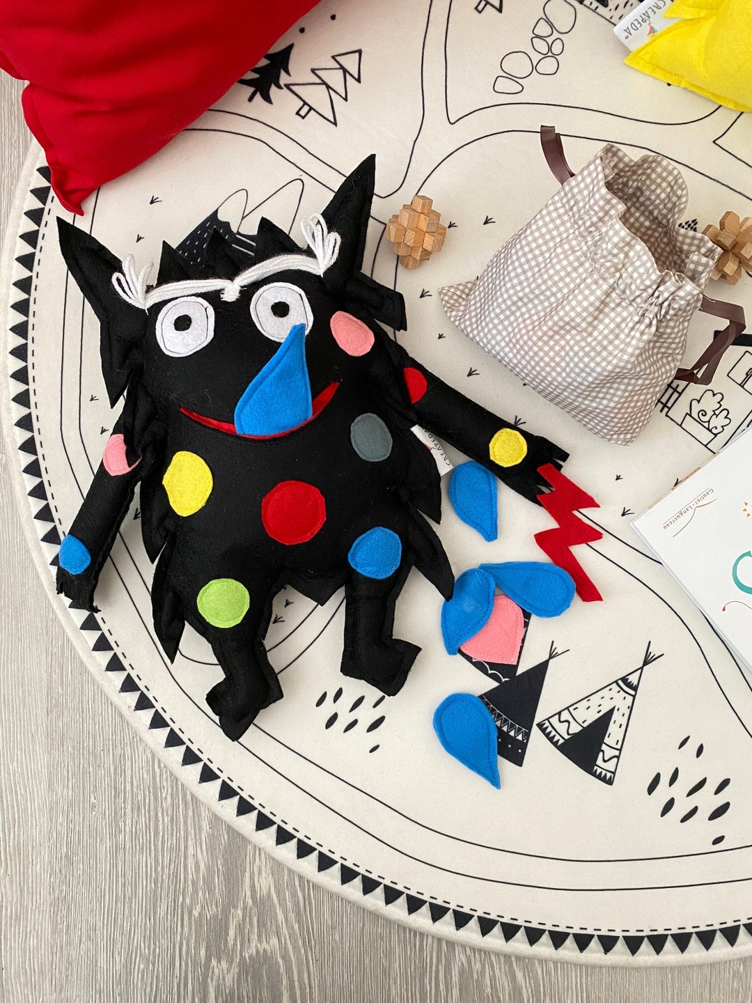 The Worry Eater Monster of Emotions Pedagogical Plush - Etsy