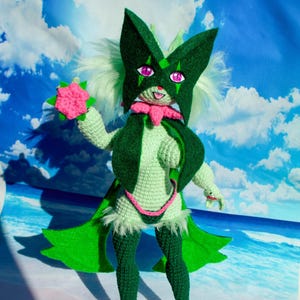 Meowscarada Plush Doll: Custom Anthro Furry Plushie, 11 In - Etsy