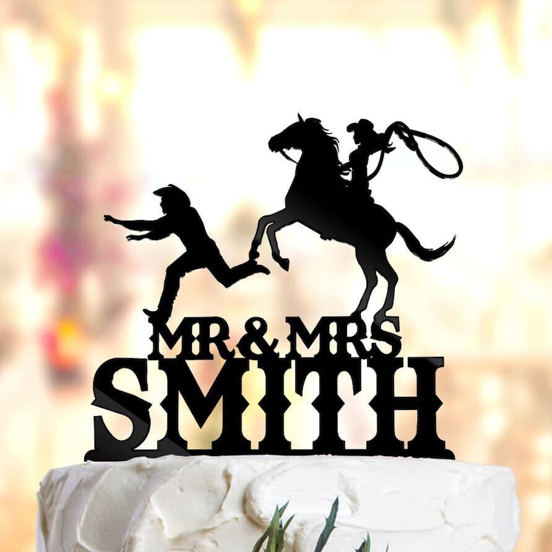 Western Cake Topper - Etsy