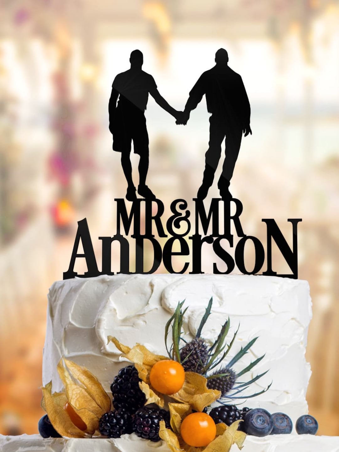 Gay Wedding Cake Topper, Lgbt Wedding Same Sex Wedding Cake Topper Gay ...