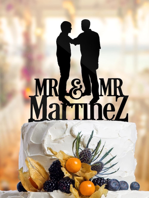 Gay Wedding Cake Topper Lgbt Wedding Same Sex Wedding Cake | Etsy