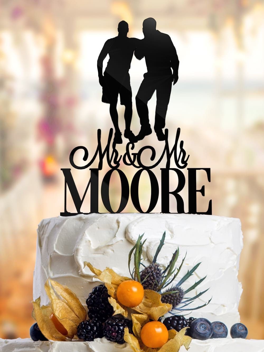 Gay Wedding Cake Topper Lgbt Wedding Same Sex Wedding Cake | Etsy