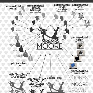 Fishing Wedding Cake Topper: Bride Hooked Groom Silhouette - Etsy