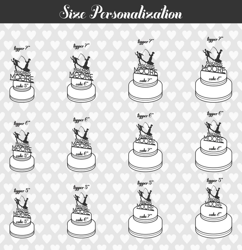 Fishing Wedding Cake Topper Bride Hooked the Groom the Bride - Etsy