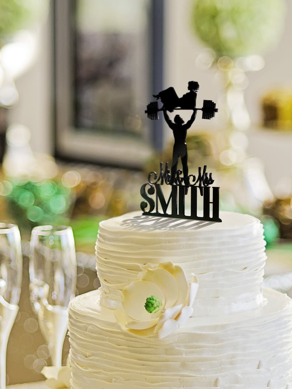 The Groom Lift Weights And Bride Crossfit Cake Topper Wedding Workout ...