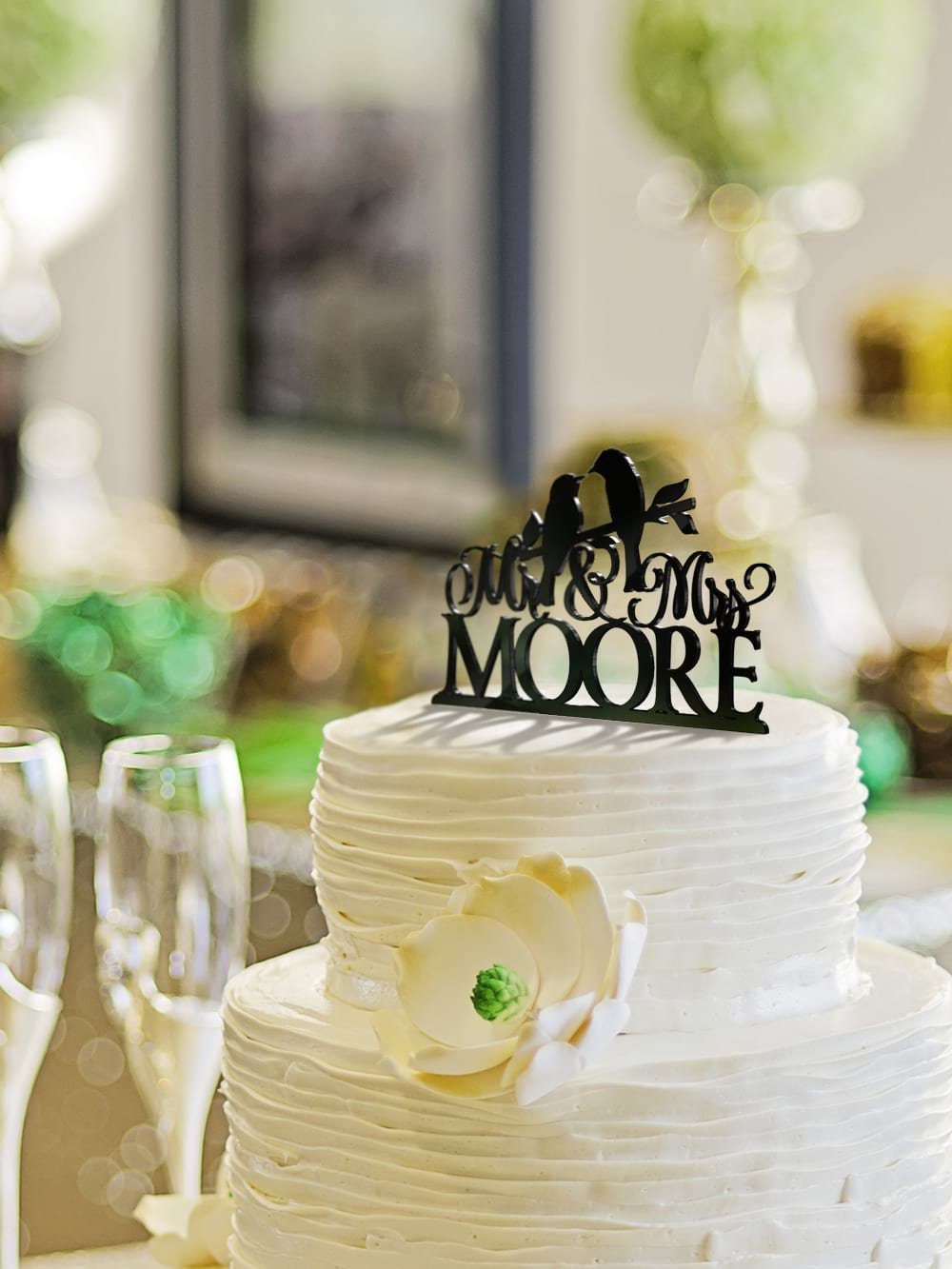 Dos pájaros en una rama de la boda topper pájaro pareja - Etsy España