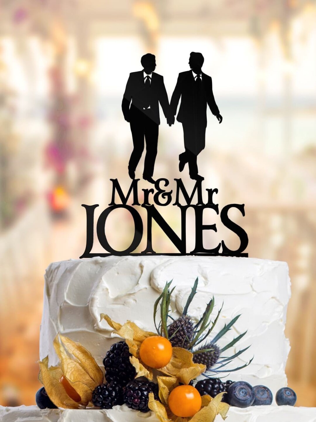 Gay Wedding Cake Topper, Lgbt Wedding Same Sex Wedding Cake Topper Gay ...