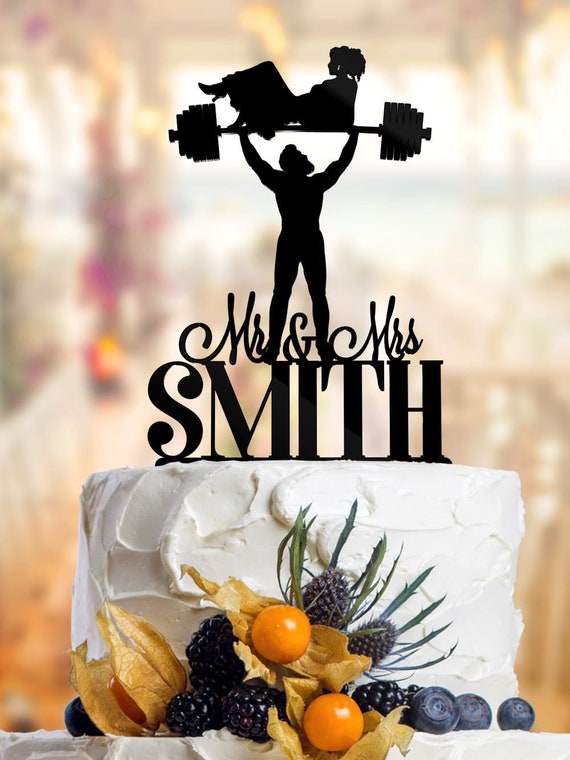 The Groom Lift Weights And Bride Crossfit Cake Topper Wedding Workout ...