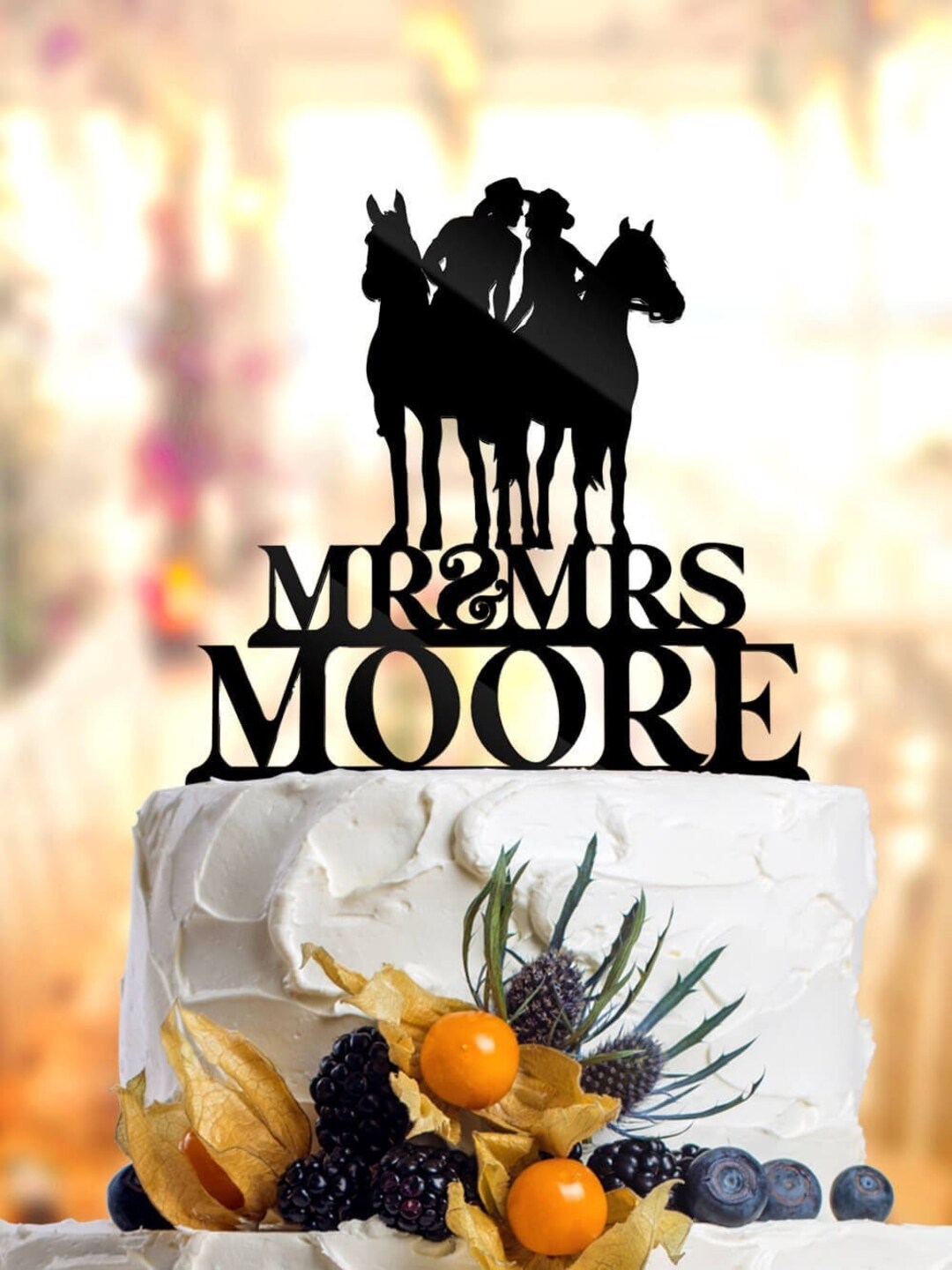 Western Wedding Cake Topper