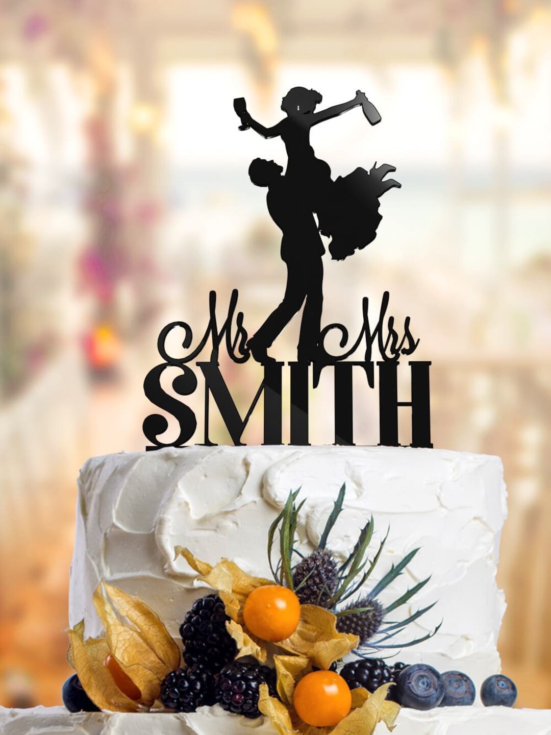 Wedding Cake Topper Groom Holds Flying Bride. Cake Topper With Bride ...