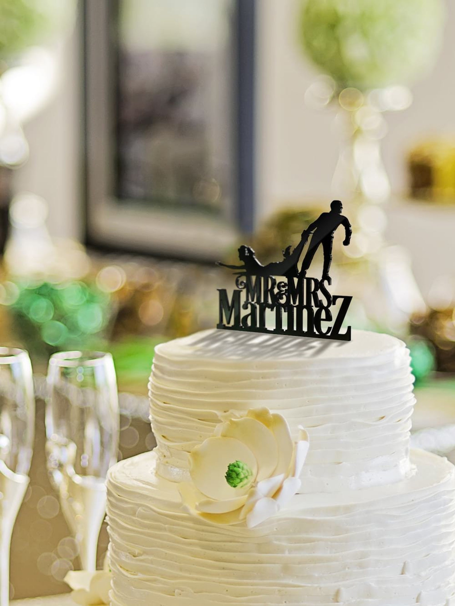 Funny Wedding Cake Topper Groom Pulls the Bride to Marry | Etsy