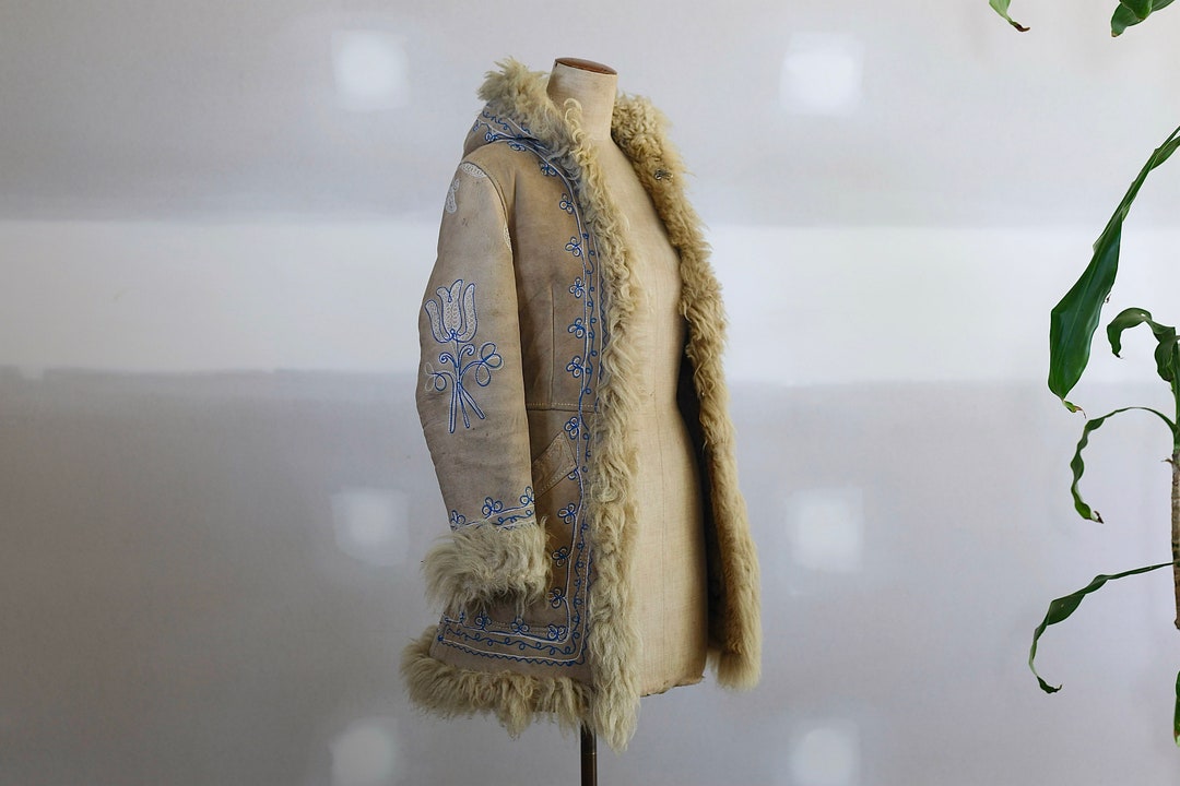 Vintage 60s Afghan Jacket L Penny Lane Coat L Wool Shearling Jacket L ...