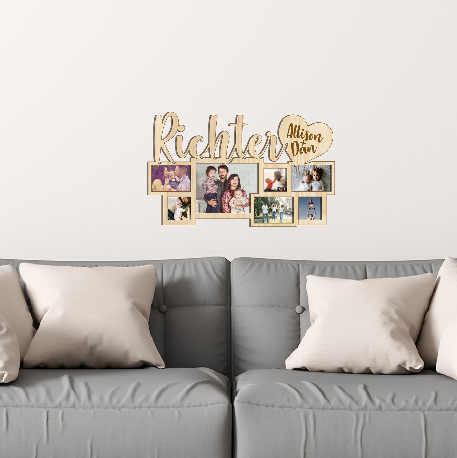 Classy Collage Wooden Photo Frame Custom Personalized - Etsy