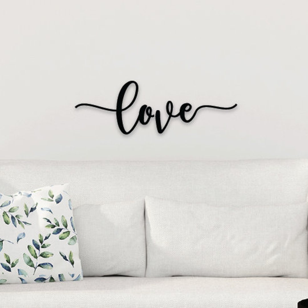 Wood Love Sign - Wood Sign Wall Decor - Etsy