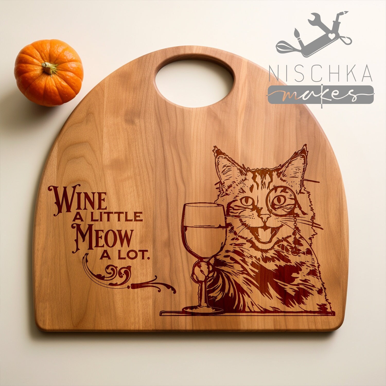 Wine a Little Meow a Lot Cat Kitchen Decor Svg Charcuterie Sign Display ...