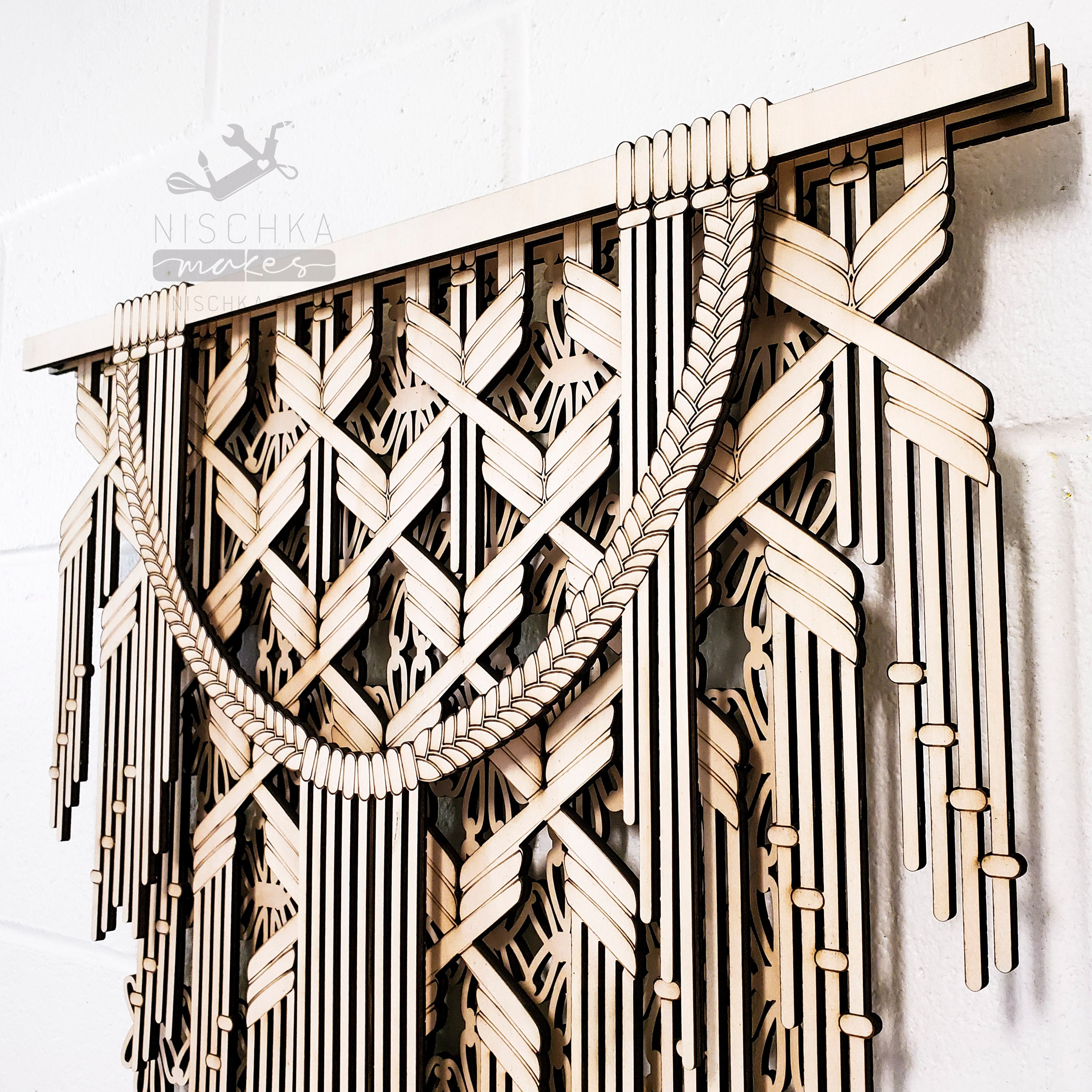 Digital FILE Macrame Wall Hanging Svg Dxf AI Pdf Eps Vector Lasercut ...