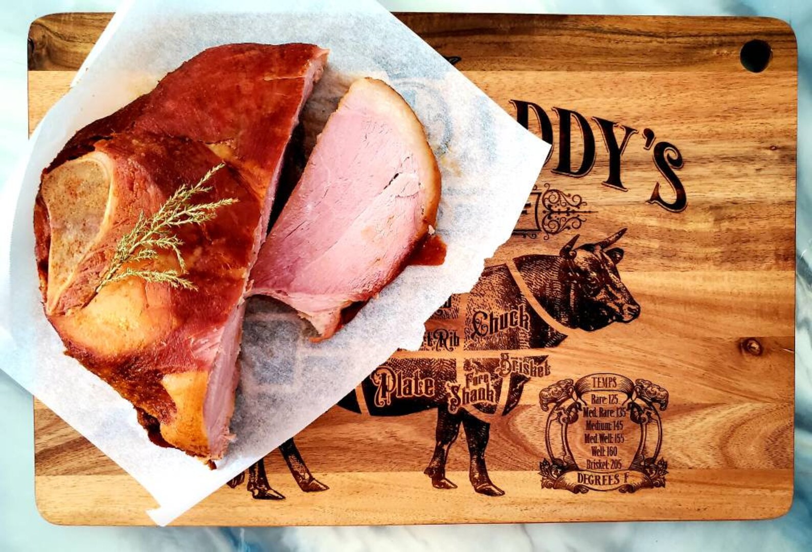 Vector File Beef Cuts and Temperatures Grill Daddy Cutting Board Gift ...