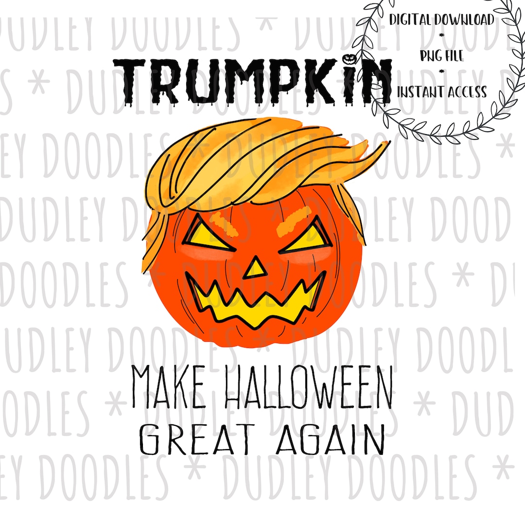 Halloween Donald Trump Trumpkin Pumpkin PNG File Clip Art Funny Sub ...