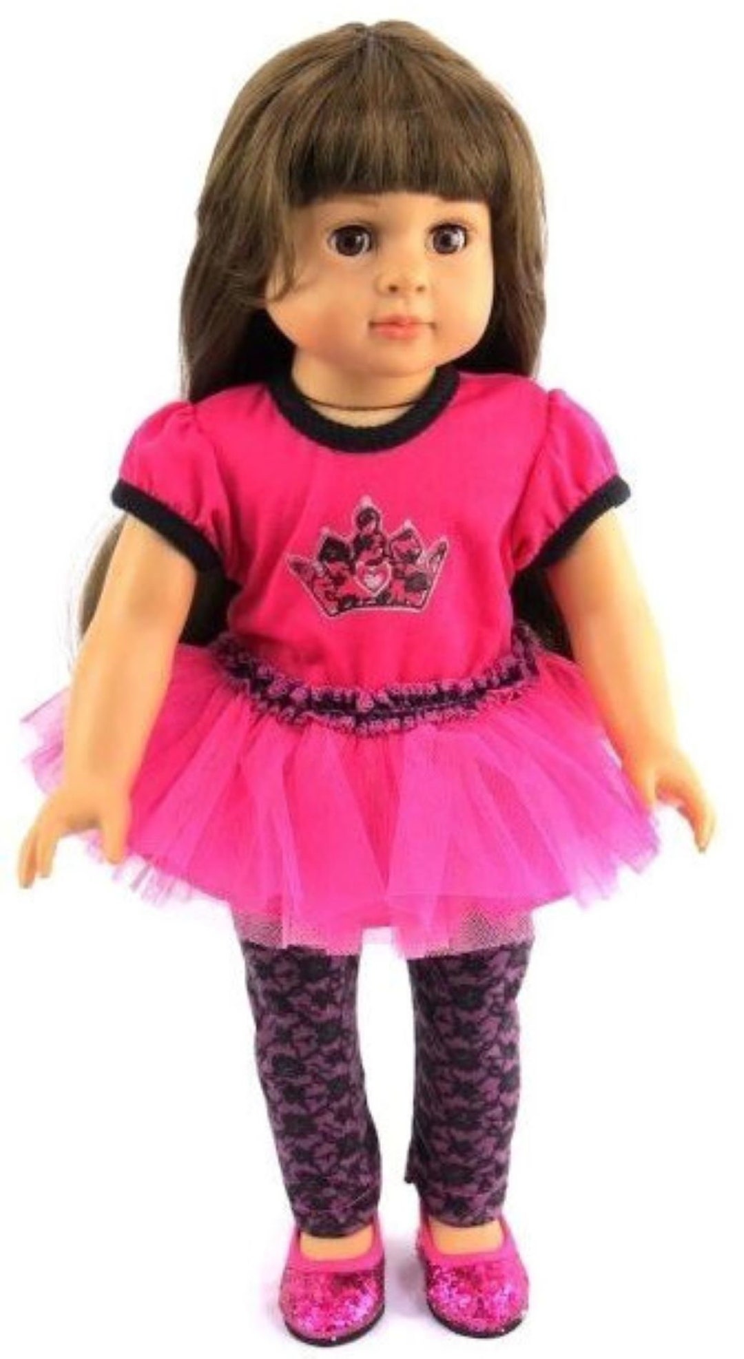 Pink Princess Top Black and Pink Leggings for 18 Inch Dolls Fit 18 Inch ...