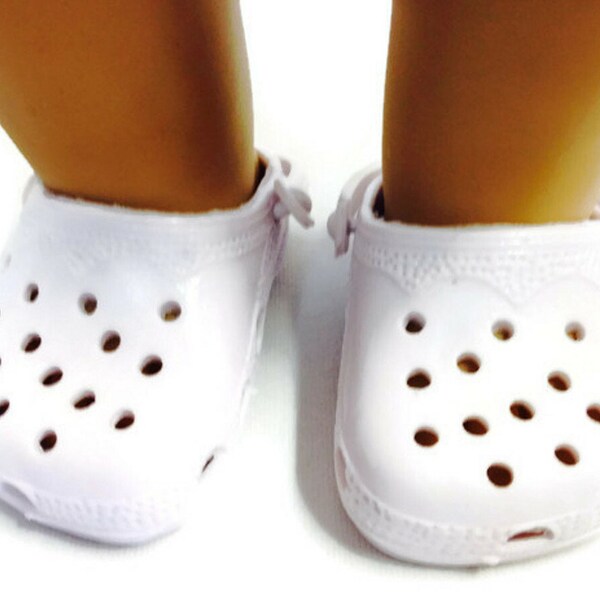 White Croc Shoes 18 in Dolls - Etsy