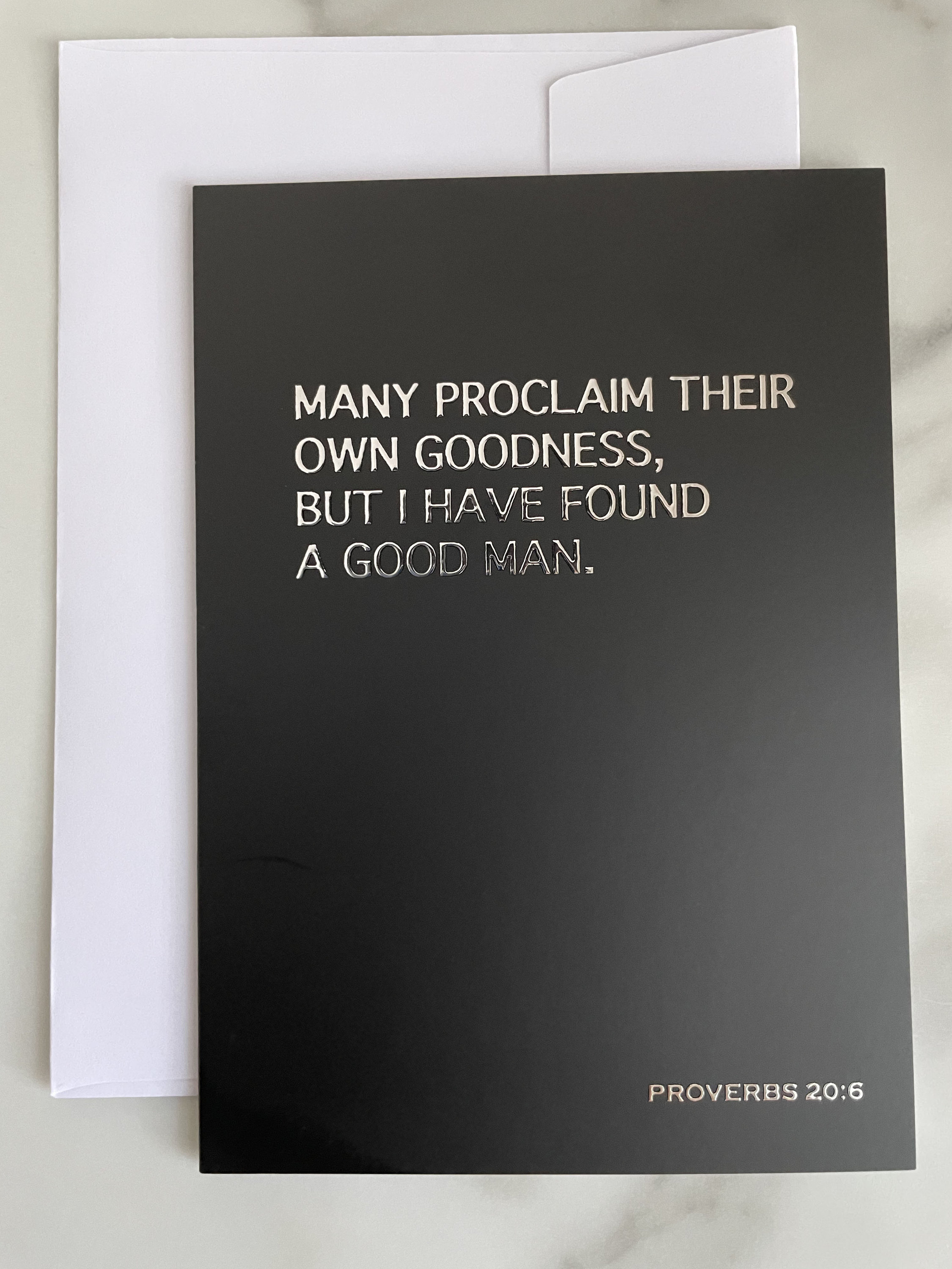 Good Man Proverbs 20:6 Card for Him - Etsy