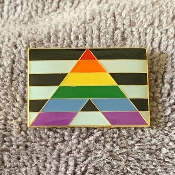 Gay Ally Flag Gay Pride Enamel Pin Badge Etsy
