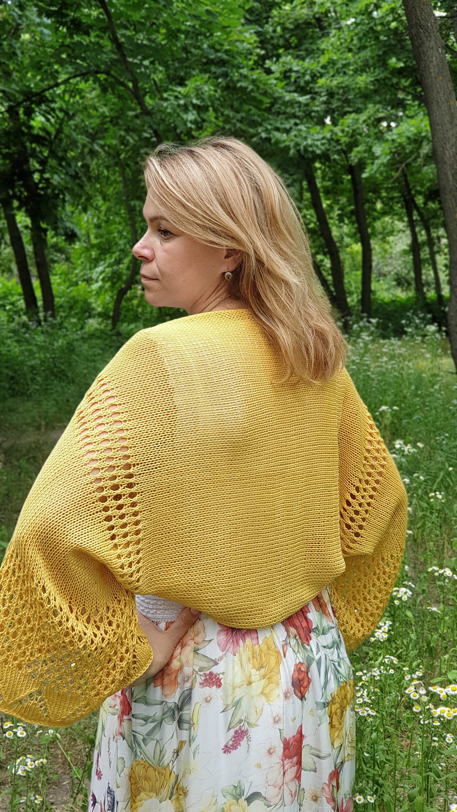 KNITTNG PATTERN for Beginners Knitted Yellow Bolero Cover up - Etsy