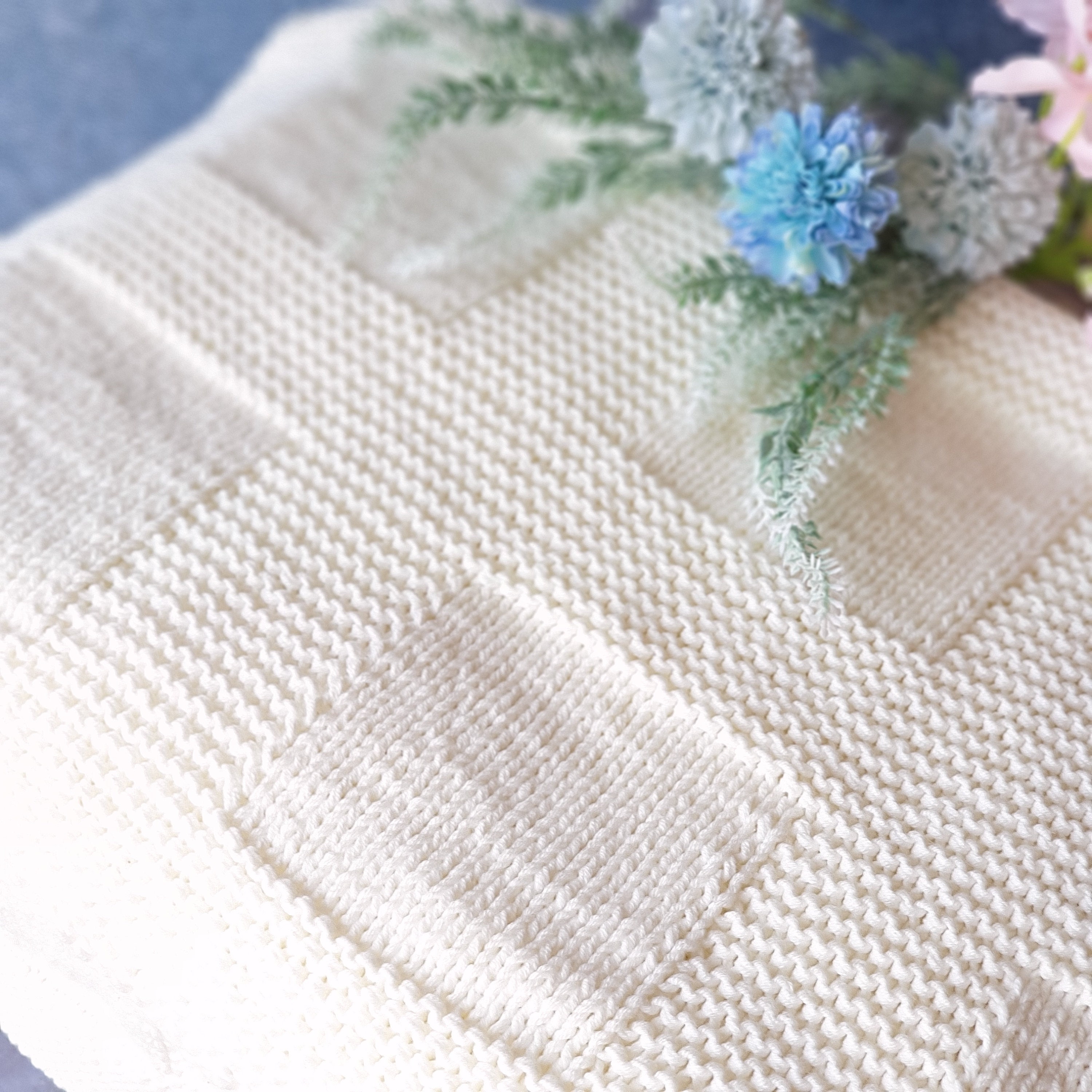 Easy Baby Blanket KNITTING PATTERNS Beginner Baby Plaid Blanket, Simple ...